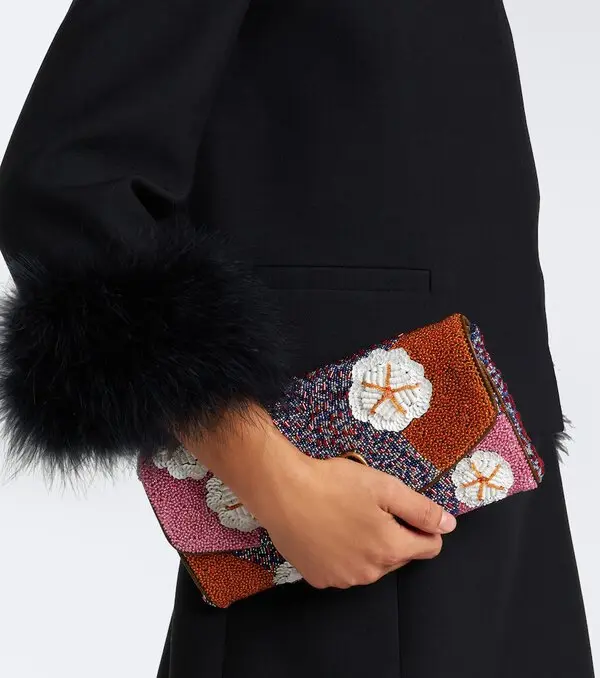 Valentino Garavani Crepe Couture Feather-trimmed Jacket
