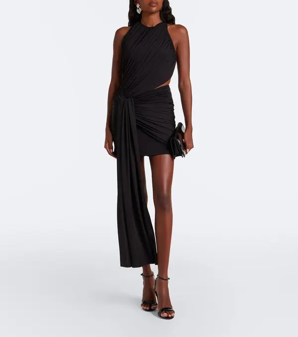 David Koma Cutout Draped Minidress
