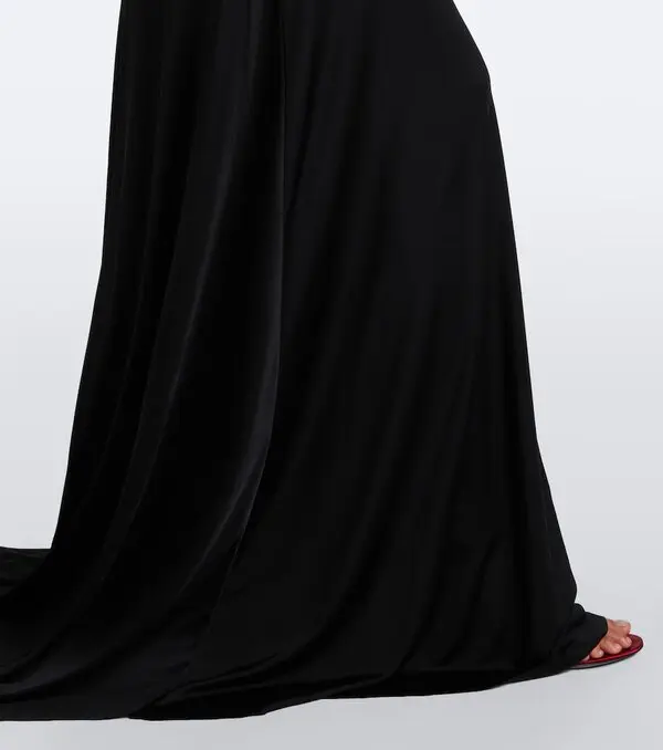 David Koma Cutout Ruched Jersey Gown
