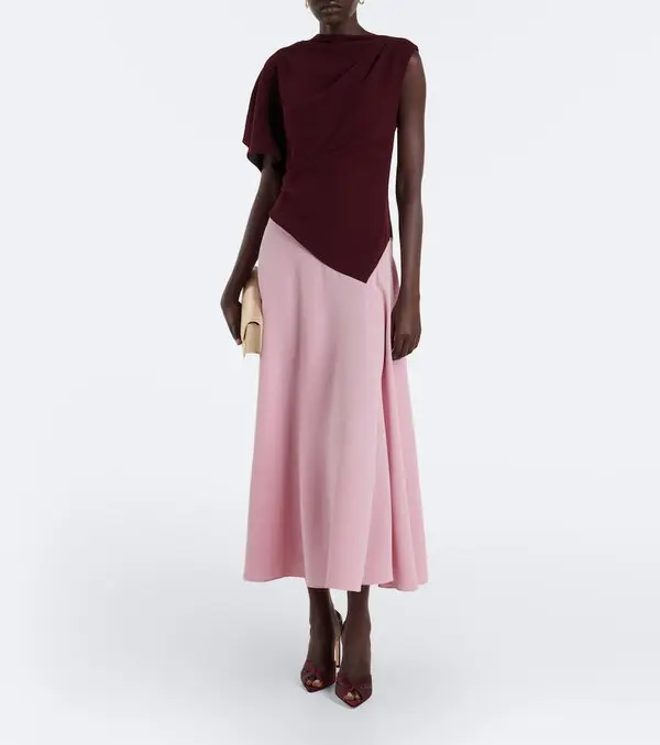 ROKSANDA Oryn Draped Asymmetric Crepe Midi Dress