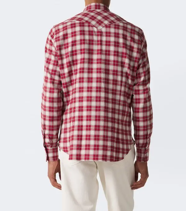 Eleventy Plaid Cotton Shirt