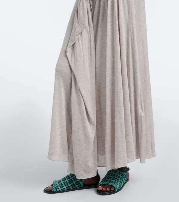 JW Anderson Draped Jersey Maxi Dress