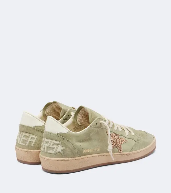 GOLDEN GOOSE Ball Star Glitter Suede Sneakers