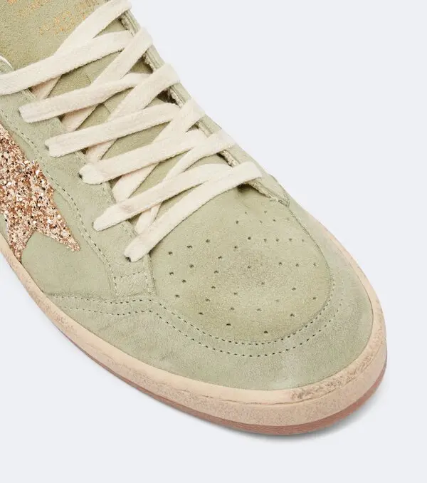 GOLDEN GOOSE Ball Star Glitter Suede Sneakers