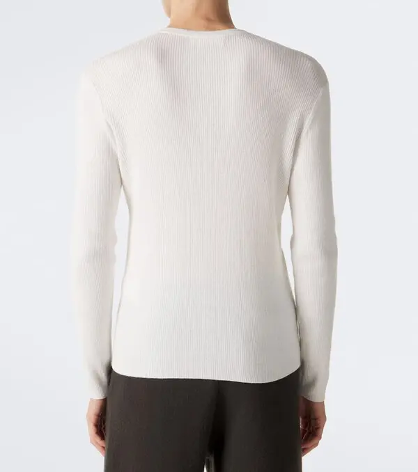 LISA YANG Falk Cotton And Cashmere Henley Shirt - White