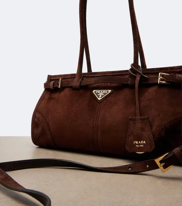 Prada Bonnie Mini Suede Top-handle Bag
