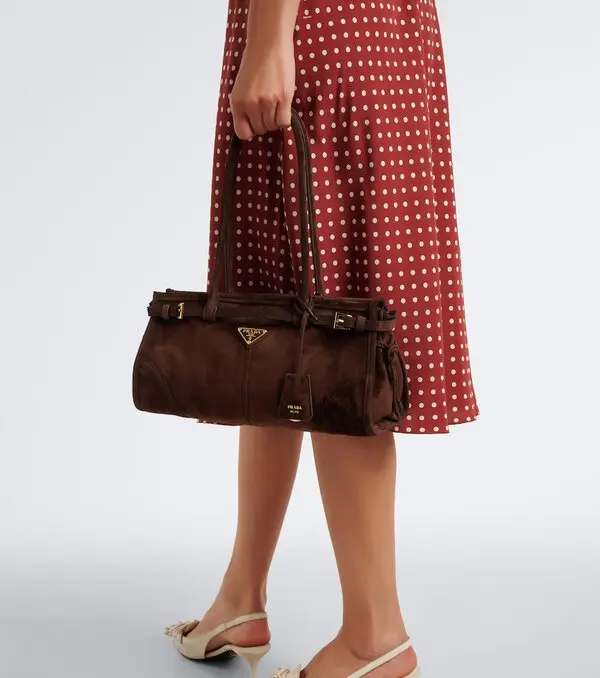 Prada Bonnie Mini Suede Top-handle Bag