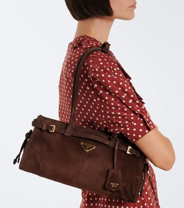Prada Bonnie Mini Suede Top-handle Bag