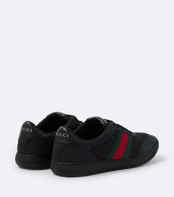 Gucci Screener Leather-trimmed Sneakers