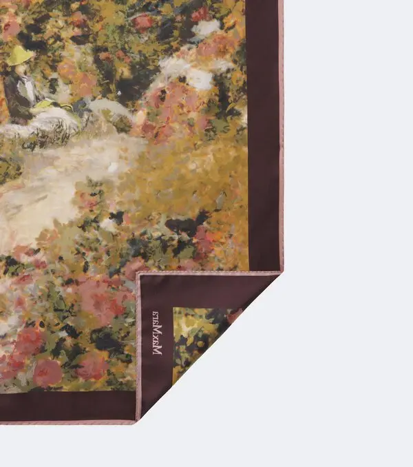 Max Mara Printed Silk Twill Scarf