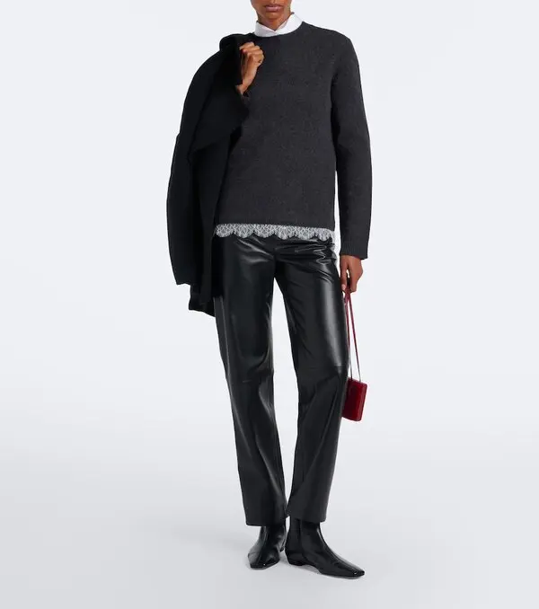 Loulou De Saison Lace-trimmed Cashmere Sweater