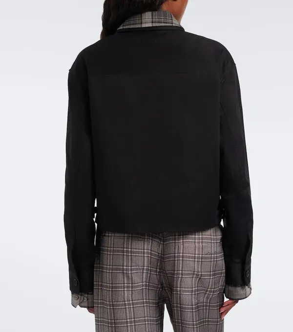 Acne Studios Layered Cotton Twill Jacket