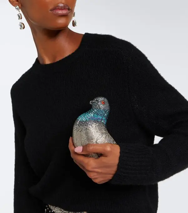 Judith Leiber Pigeon Embellished Clutch