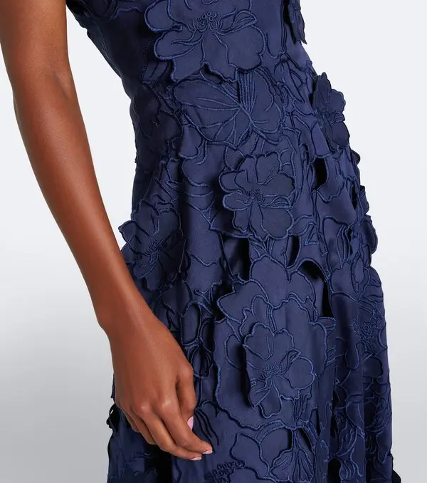 Costarellos Brissa Floral Embroidered Cocktail Dress
