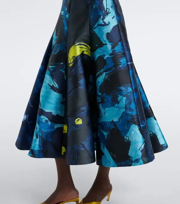 ROKSANDA Zelia Printed Gathered Midi Dress