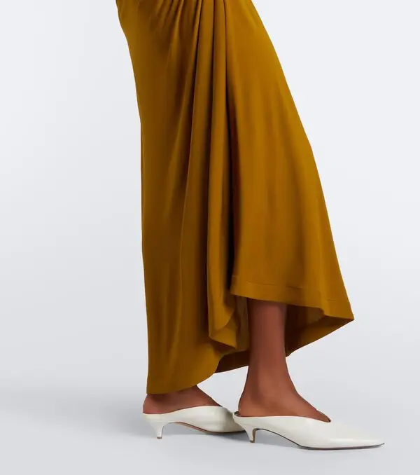 Bottega Veneta Gathered Jersey Maxi Dress - Green