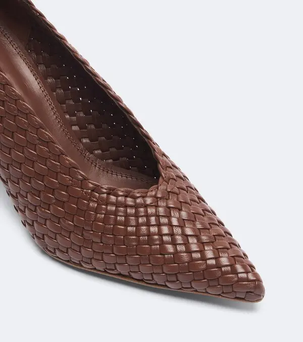 SOULIERS MARTINEZ Samia Woven Leather Pumps