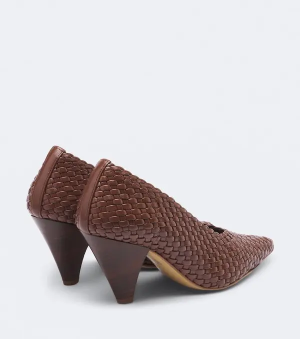 SOULIERS MARTINEZ Samia Woven Leather Pumps