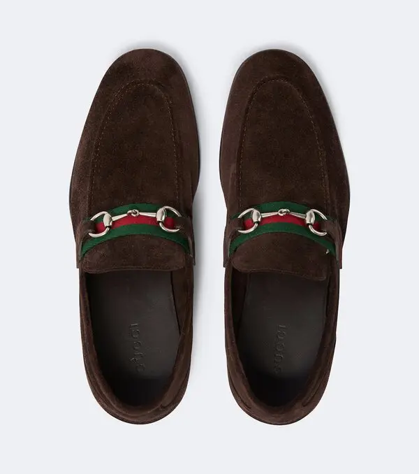 Gucci Como Horsebit Suede Loafers