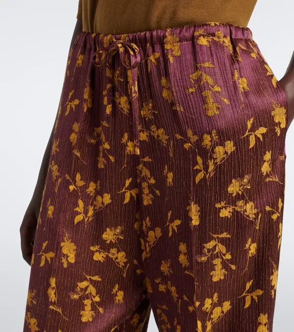 Dries Van Noten Floral Wide-leg Pants