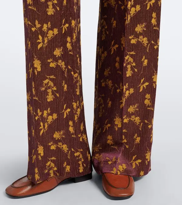 Dries Van Noten Floral Wide-leg Pants