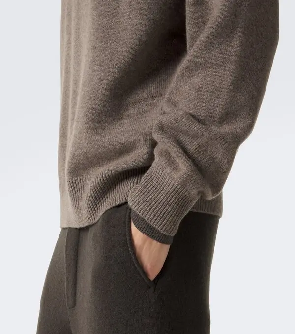 LISA YANG Rufus Cashmere Polo Sweater - Brown