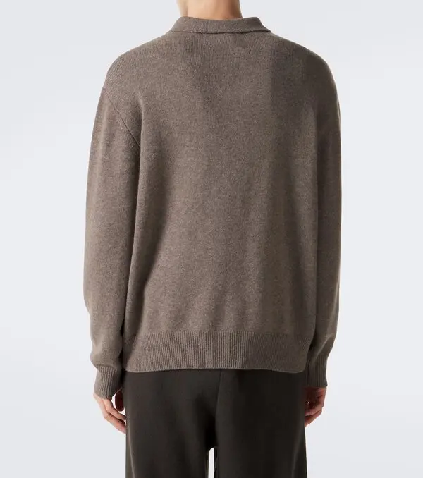 LISA YANG Rufus Cashmere Polo Sweater - Brown