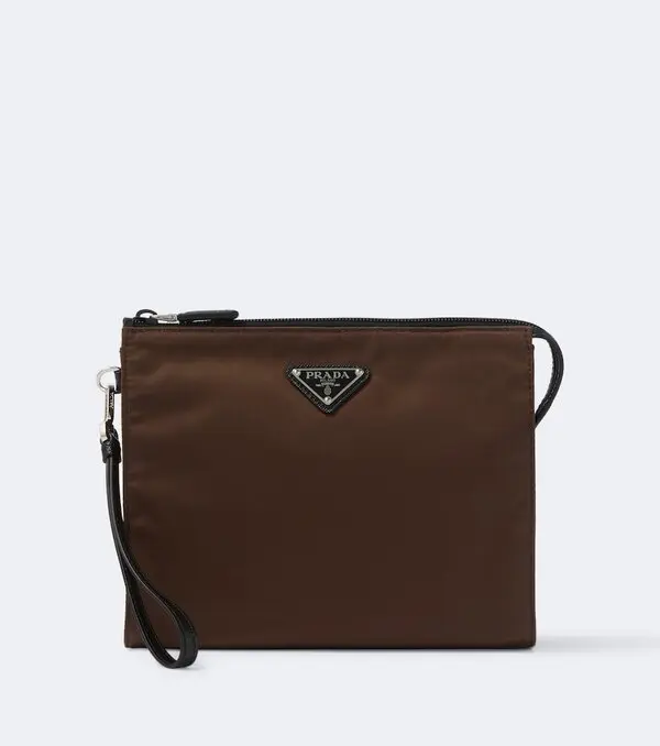Prada Re-nylon Leather-trimmed Pouch