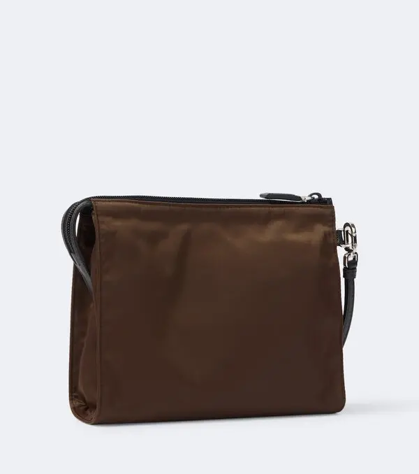 Prada Re-nylon Leather-trimmed Pouch