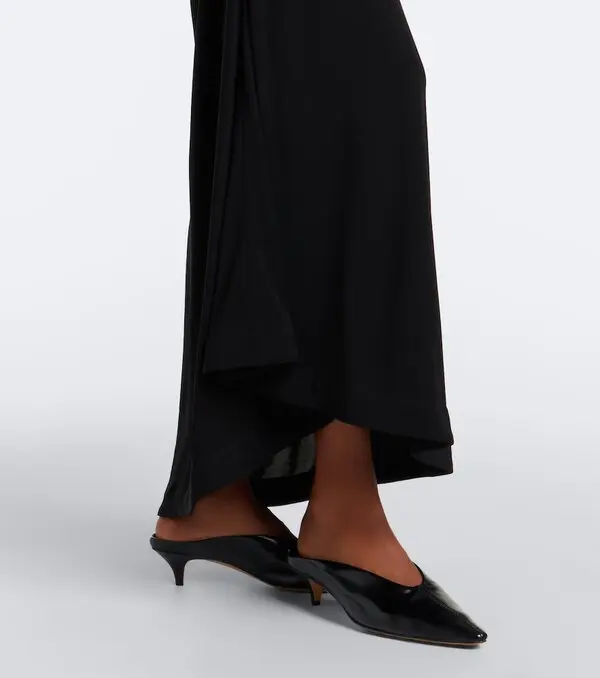 Bottega Veneta Gathered Jersey Maxi Dress - Black