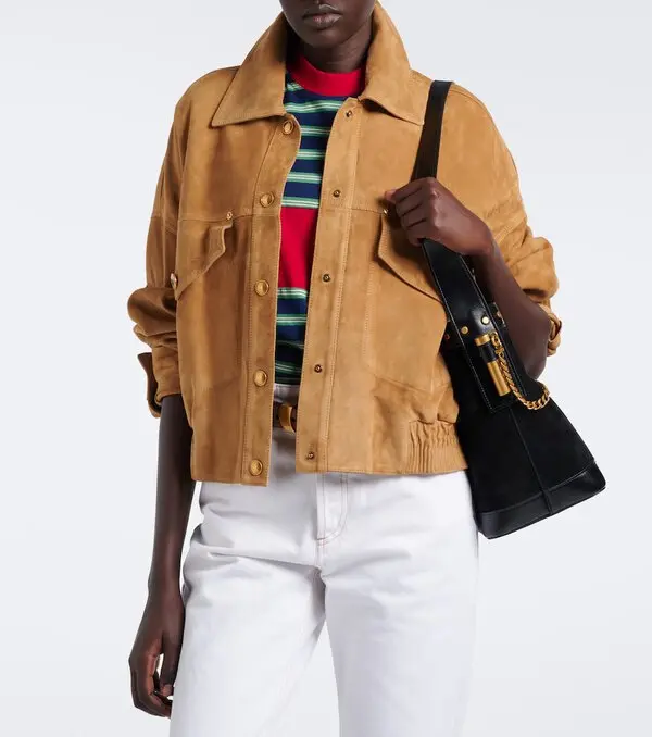 Versace Suede Blouson Jacket