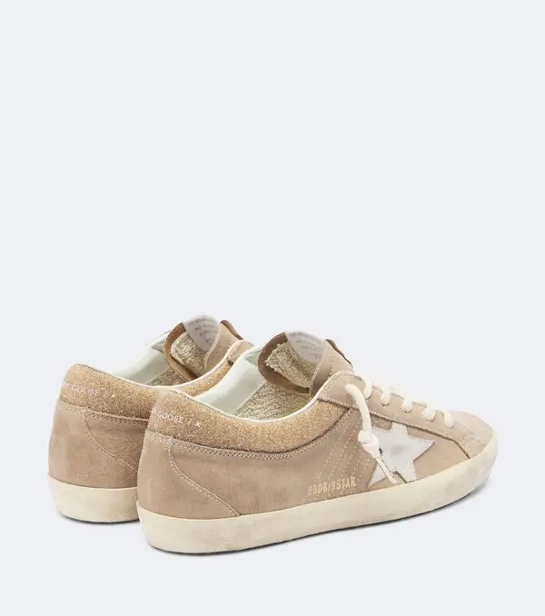 GOLDEN GOOSE Superstar Suede Sneakers With Swarovski® Crystal Trim