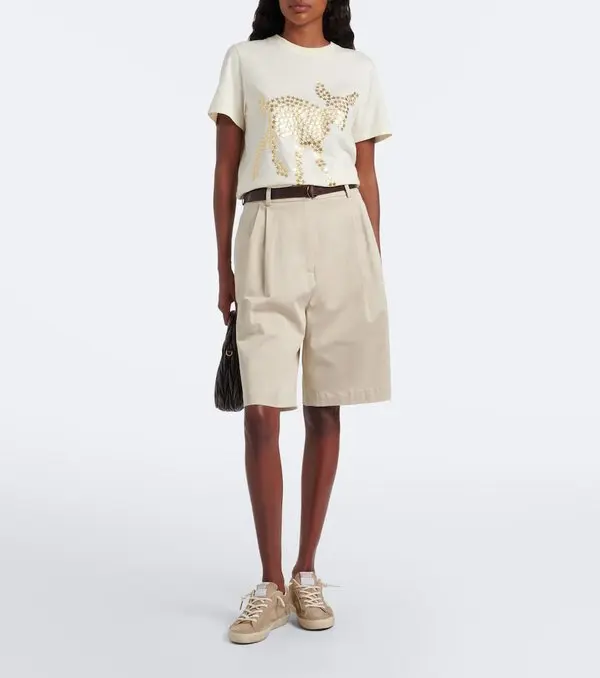 GOLDEN GOOSE Superstar Suede Sneakers With Swarovski® Crystal Trim