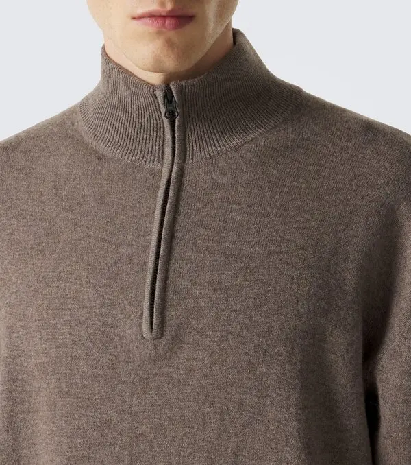 LISA YANG Augustus Cashmere Half-zip Sweater