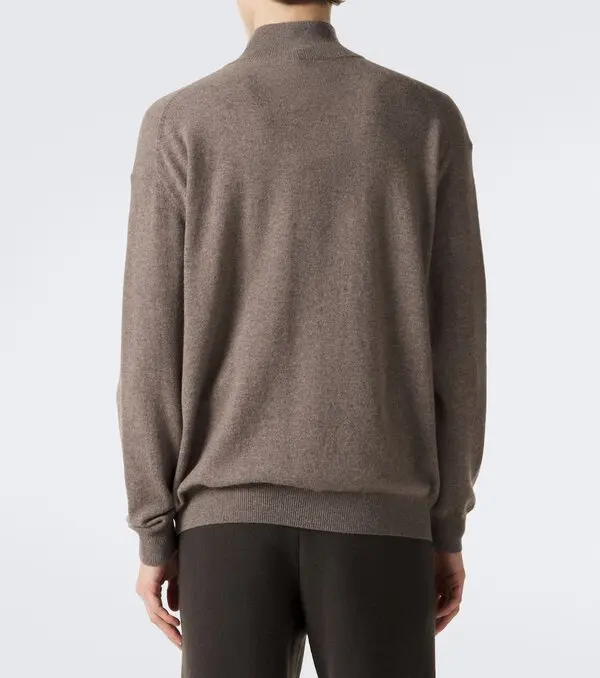 LISA YANG Augustus Cashmere Half-zip Sweater