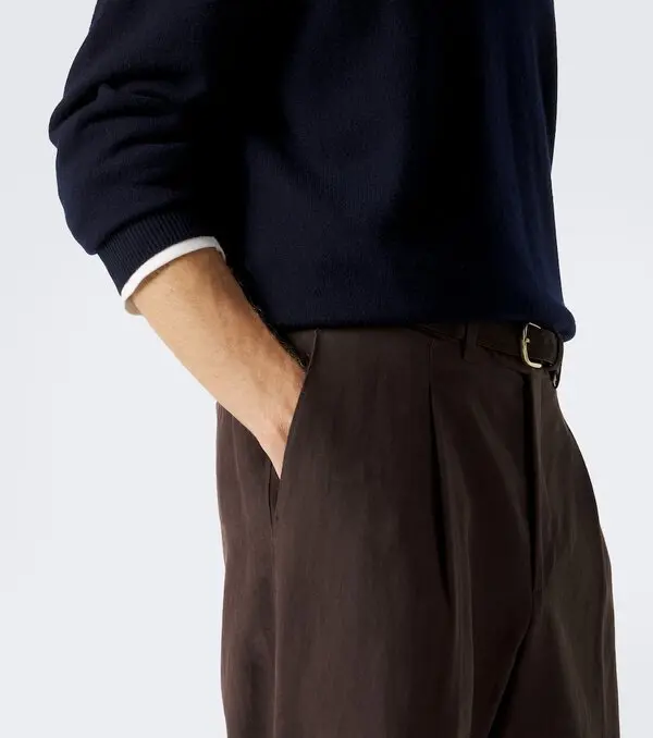 LISA YANG Augustus Cashmere Half-zip Sweater In Navy