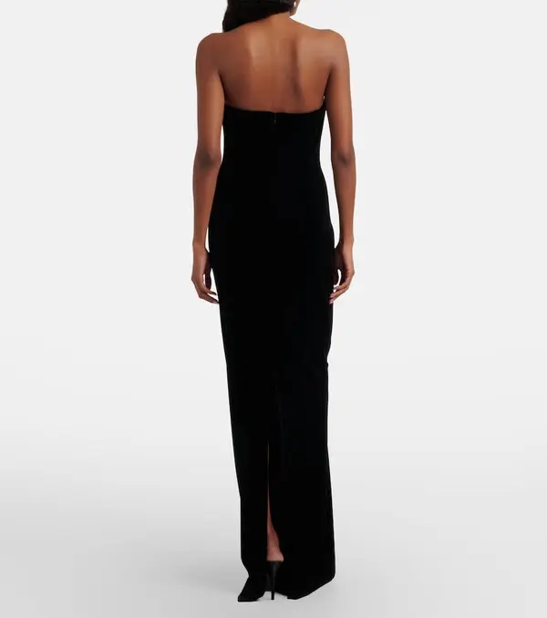 SELF-PORTRAIT Embellished Velvet Gown