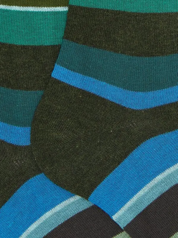 GALLO Cotton Knee High Striped Socks