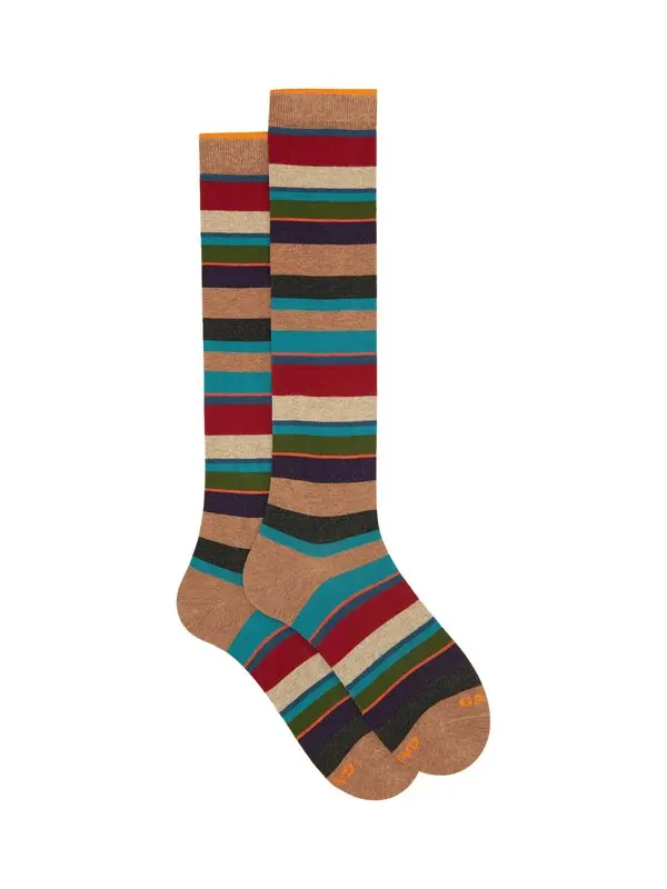 GALLO Cotton Striped Knee-high Socks