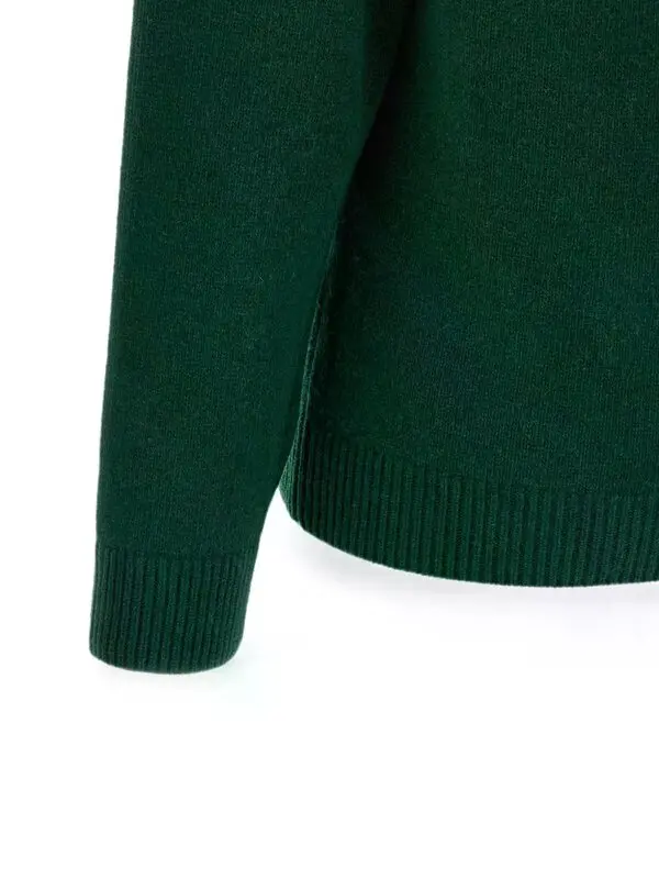 JW Anderson Logo And Wave Pattern Embroidered Wool Sweater