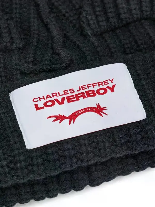 CHARLES JEFFREY Chunky Ears Ribbed Beanie Hat