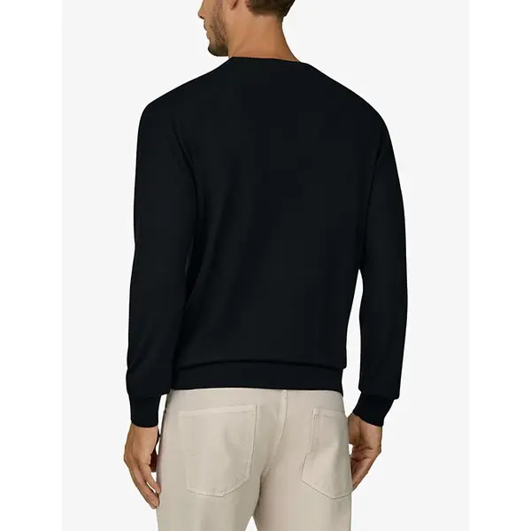 Boggi Milano Extrafine Merino-wool Jumper - Black