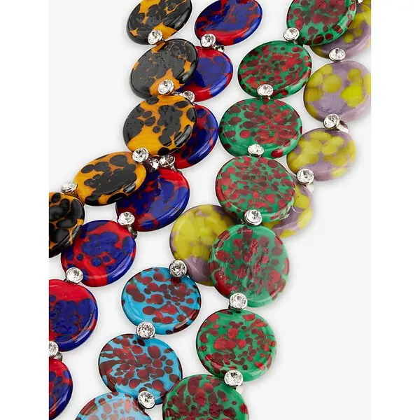 Dries Van Noten Disc Brass And Enamel Necklace