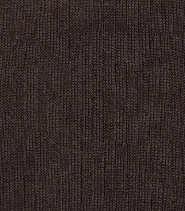 DORE DORE Mercerised Cotton Ribbed Socks