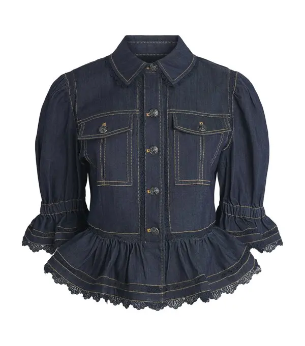 Cinq À Sept Guipure Lace-trim Sylvia Jacket
