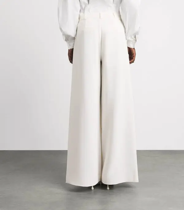 Cinq À Sept Roxane Embroidered Wide Leg Trousers