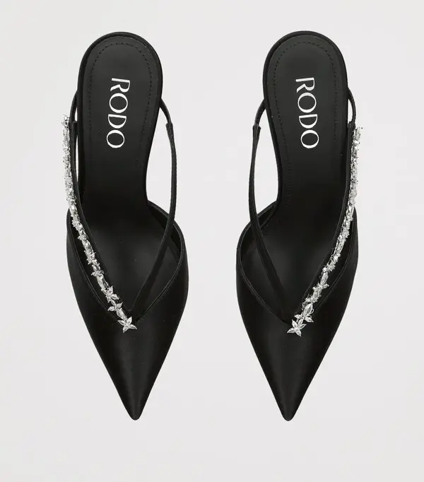 Rodo Satin Kayla Heeled Mules 75
