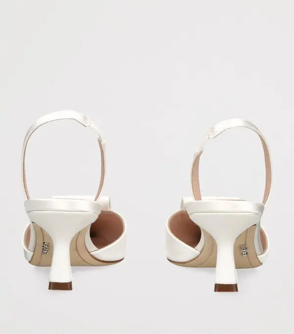 Rodo Satin Dafne Slingback Heels 75