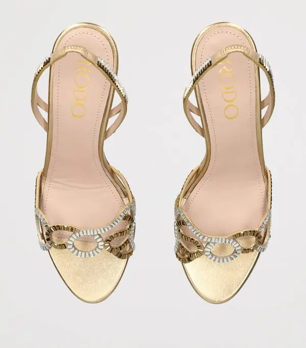 Rodo Crystal-embellished Pearle Heeled Sandals 75