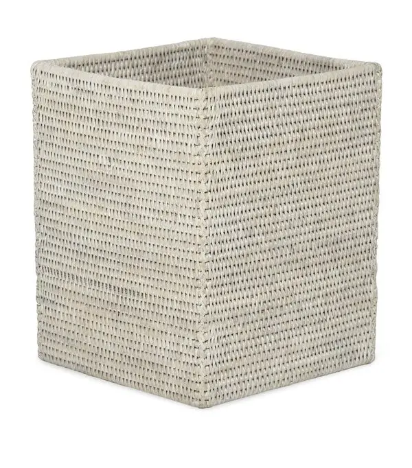 DECOR WALTHER Rattan Basket Square Wastebin - Brown